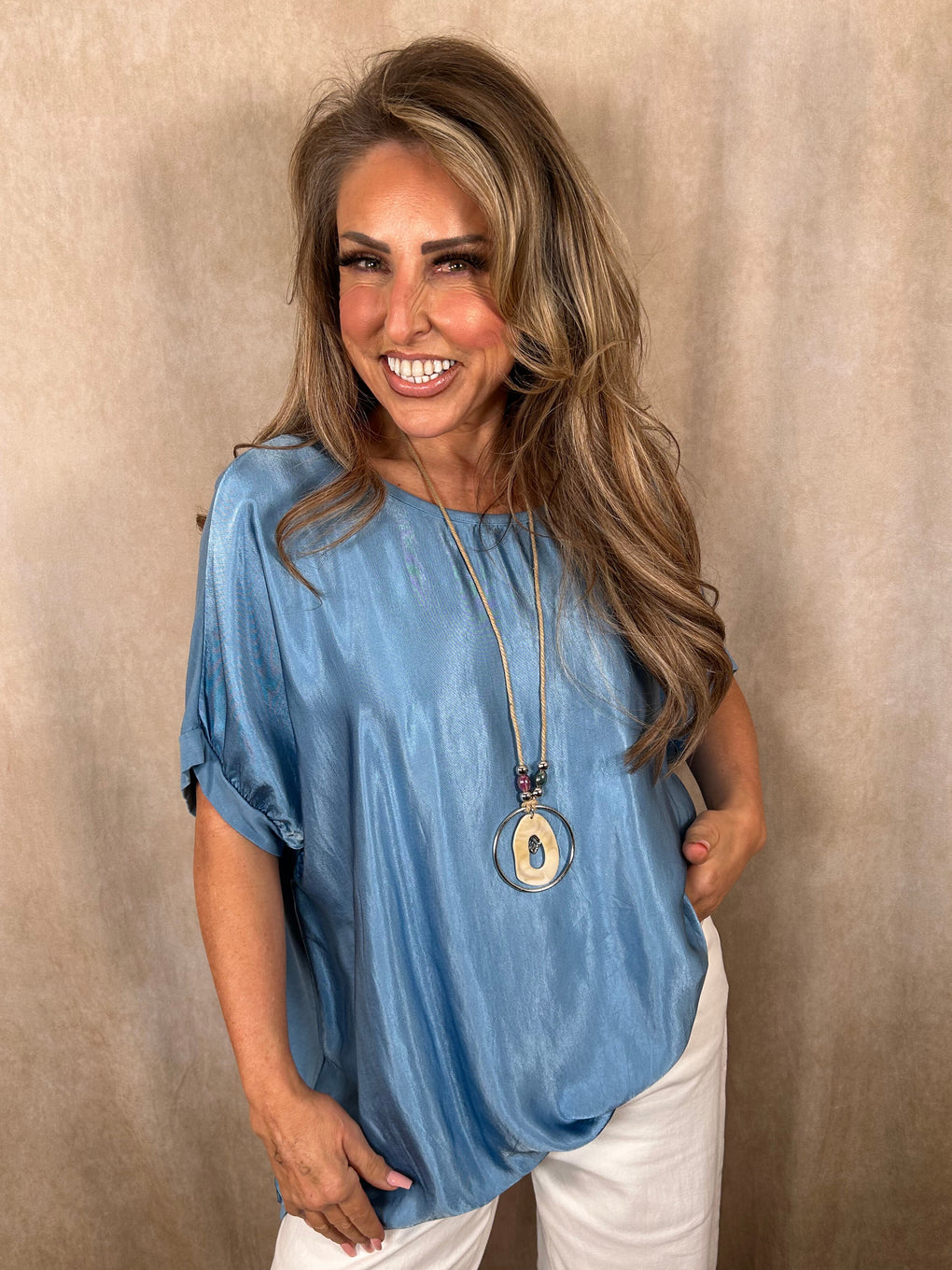 Sheila Satin Top – Tracey Jane Fashion